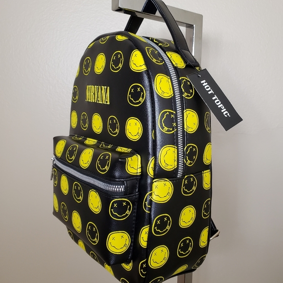 Hot Topic | Bags | Nirvana Smile Logo Backpack | Poshmark